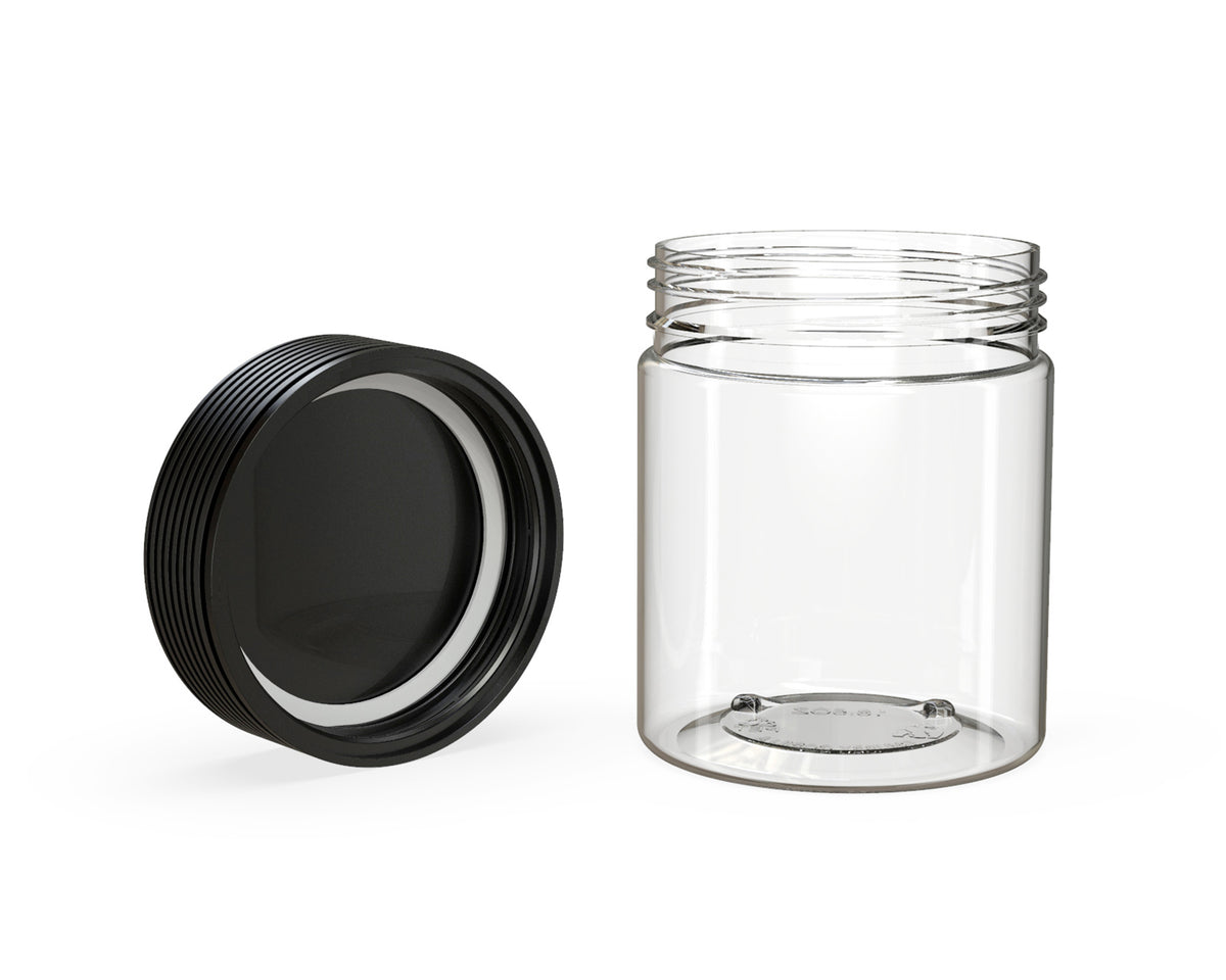 Chubby Gorilla 18.5oz Spiral XL Plastic Jars w/ Black Cap