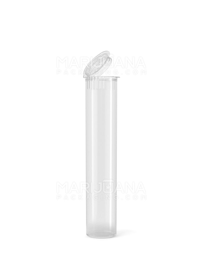 Child Resistant 78mm Pop Top Clear Pre Roll Tubes Open