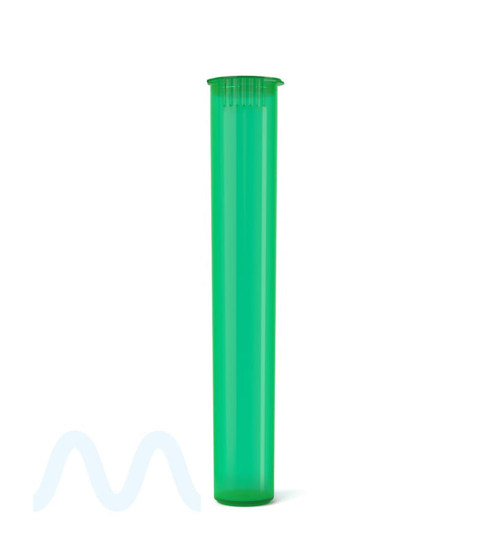 116mm Child Proof Translucent Green Plastic Pre-Roll Tubes