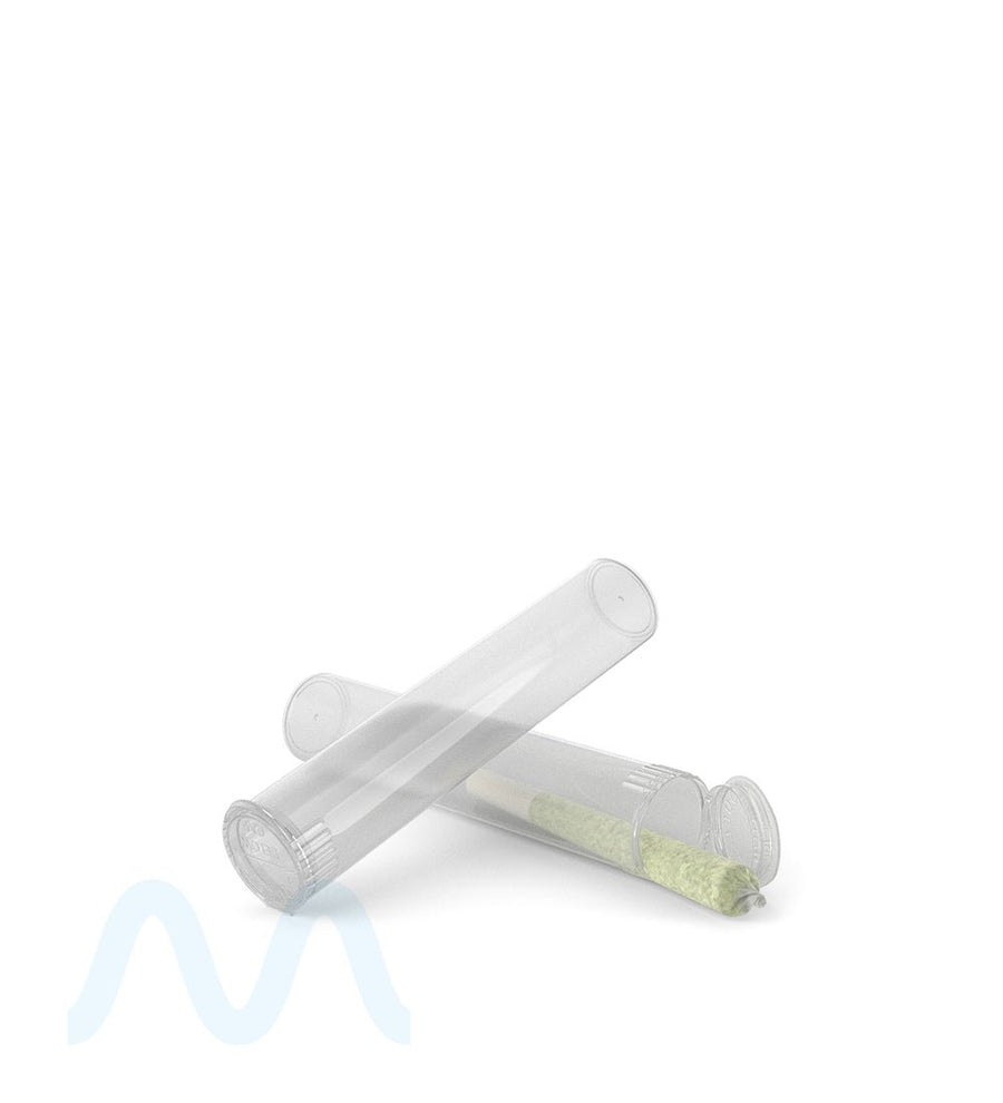 Child Resistant 78mm Pop Top Clear Pre Roll Tubes Open